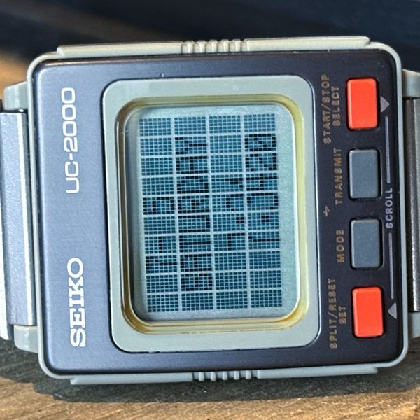Vintage SEIKO UC-2000 Worlds 1st Wrist Computer LCD Display NOS 1984 ...