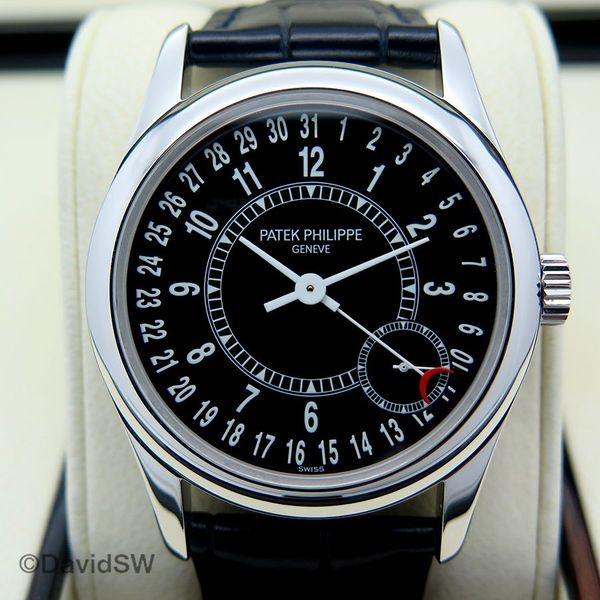 FS: Patek Philippe 6000G-001 18K WHITE GOLD CALATRAVA-BLACK DIAL ...