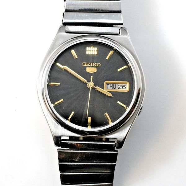 Seiko 5 Vintage 1970 Automatic 17j Day Date Men's Watch 7009-876A Serviced | WatchCharts Marketplace