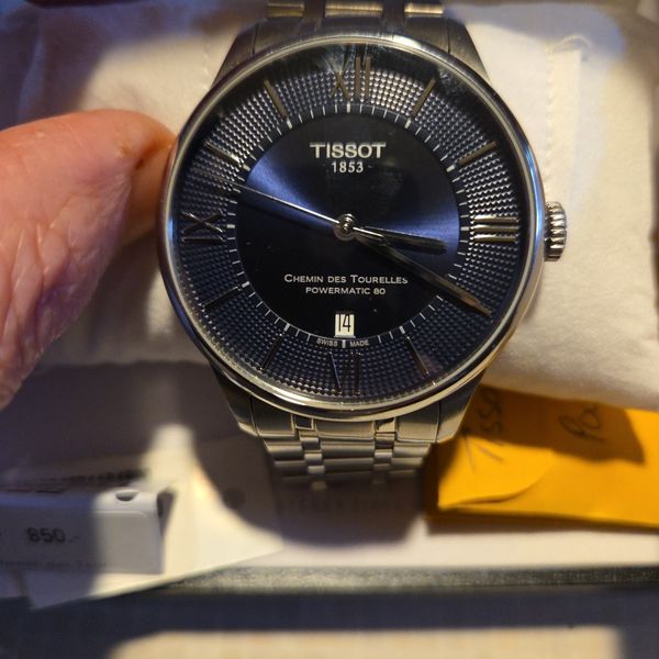 42mm Tissot T099407 A Chemin des Tourelles Men's Automatic Blue Swiss ...