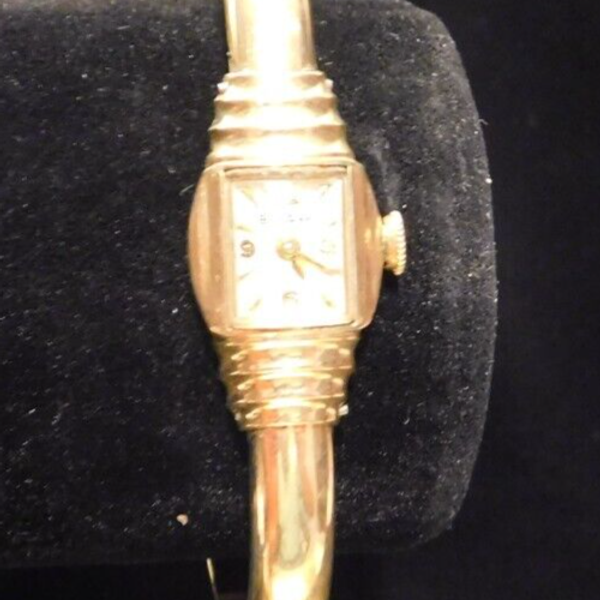 Bulova Swiss L5 10K Gold Filled Bezel & Band Ladies Watch Not Working ...