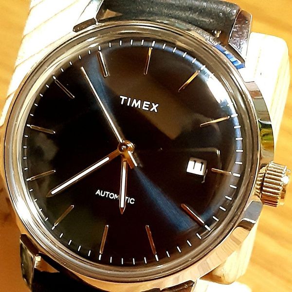 Timex The Marlin Automatic Watch Gradient Blue & Black Navy Dial ...