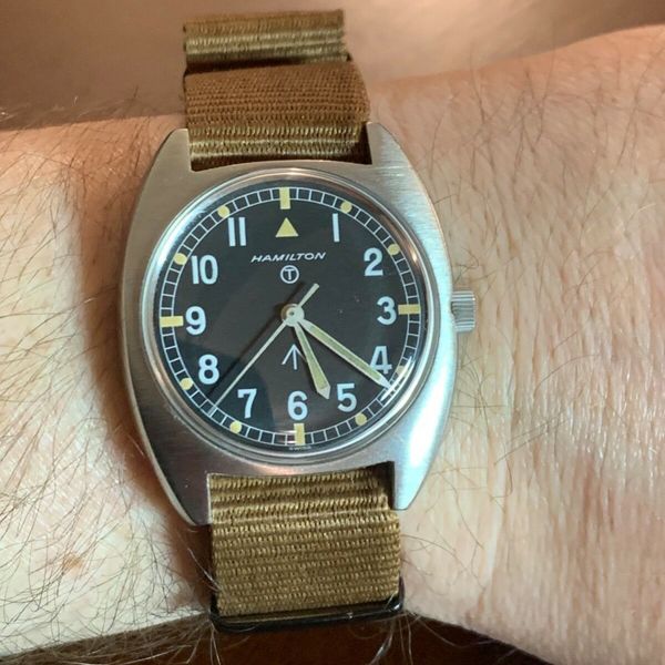 British Military HAMILTON W-10, 17 Jewel Mechanical Hack Watch, RARE ...
