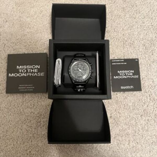 Swatch Moonswatch Mission To The Moonphase - Full Moon ( Black ...