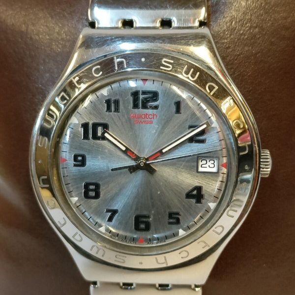 SWATCH IRONY QUARTZ GRAY DIAL AG-2004 SWISS MEN'S FULL WORKING, ALL ...