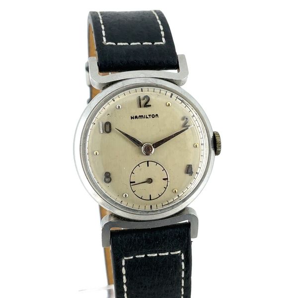 1949 Vintage Hamilton CLINTON Stainless Steel Manual Wind Watch RARE ...