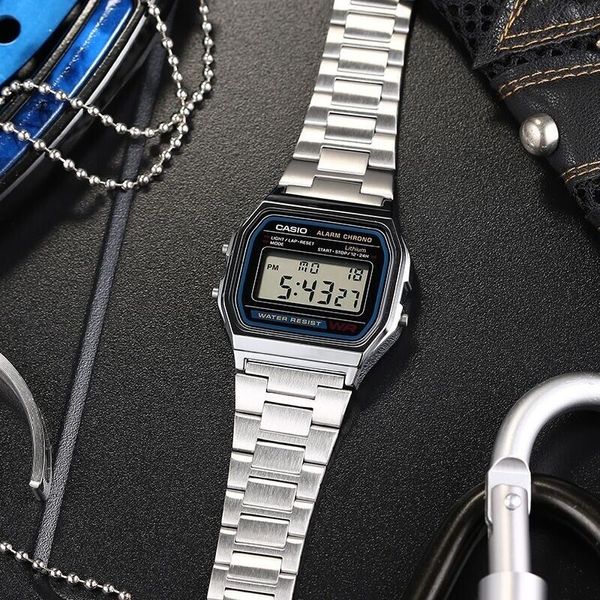 CASIO Men's Watch Classic Digital Dial Stainless Steel Bracelet A158W-1 Brand | WatchCharts ...
