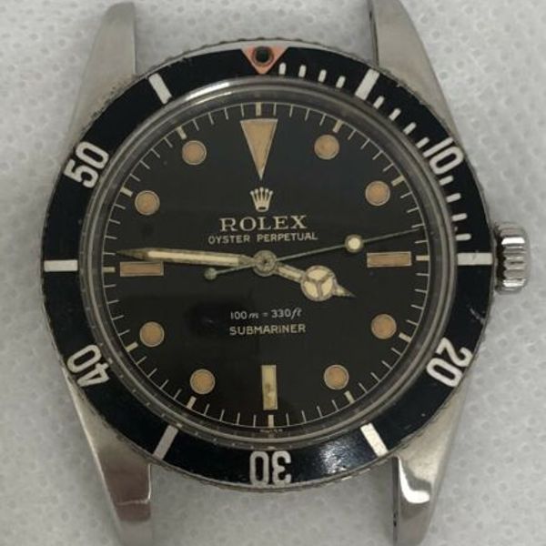 Vintage 6536-1 Rolex Submariner Red Triangle Bezel 6536 James Bond 1959 ...