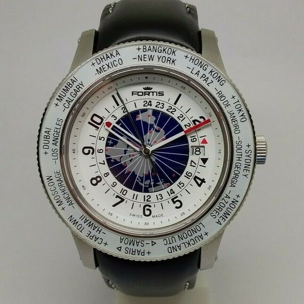 Vintage Men's Fortis B-47 World Timer GMT Automatic Limited Edition 674 ...