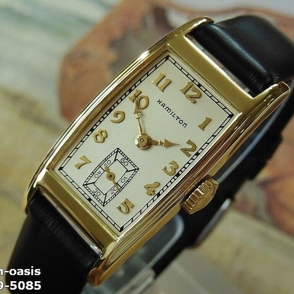 1936 Vintage HAMILTON Clark, Stunning Silver Dial, Serviced & Warranty ...