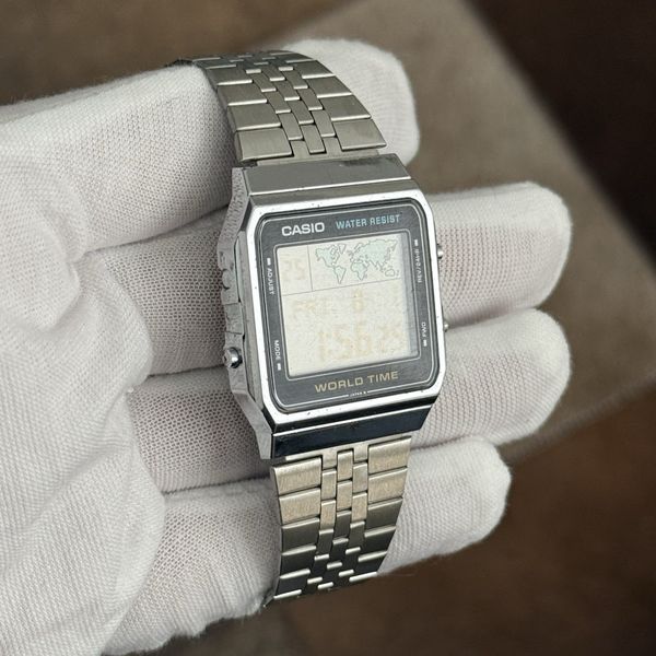 Rare Vintage Casio World Time A300U Menâ s Digital Watch Module 643 JDM ...