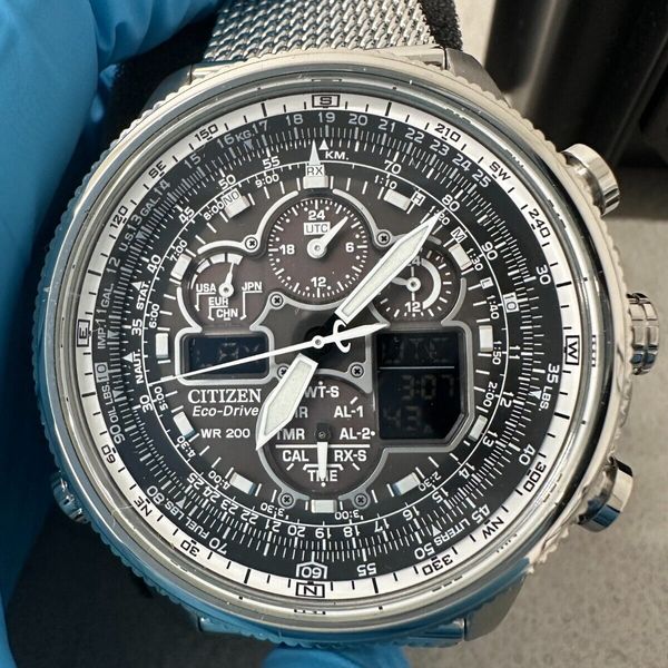 Citizen Navihawk Promaster AT Eco-Drive JY8030-83E Silver Steel Watch ...