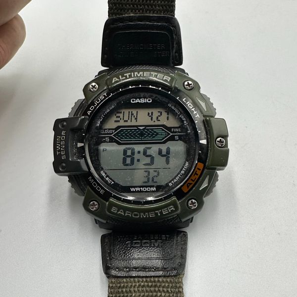 Casio Twin Sensor Watch Men Round Dial 47MM Barometer Altimeter New ...