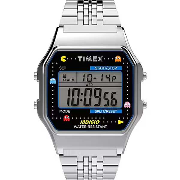 Timex T80 x Pac-Man Unisex Stainless Steel Bracelet Watch | WatchCharts ...