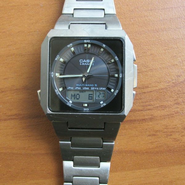 VINTAGE CASIO IRW-M20T i-RANGE TITANIUM SAPPHIRE GLASS MULTI BAND 5 ...