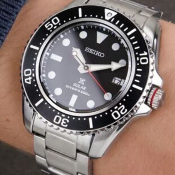 New Seiko Prospex Solar Dive Sapphire Crystal Black Dial Men's(SNE589)ð ...