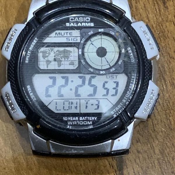 Exquisite Casio AE-1000W 5 Alarms WR100M Quartz Sport Watch Head -43mm ...