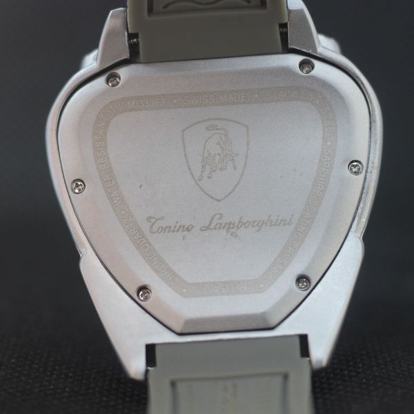 Luxury Lamborghini Men's Chronograph Black Dial Rubber Band Quartz ...