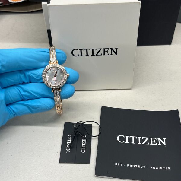 Citizen Eco-Drive Silhouette Watch Women 25mm MOP Dial Rose Gold Tone Round | WatchCharts ...