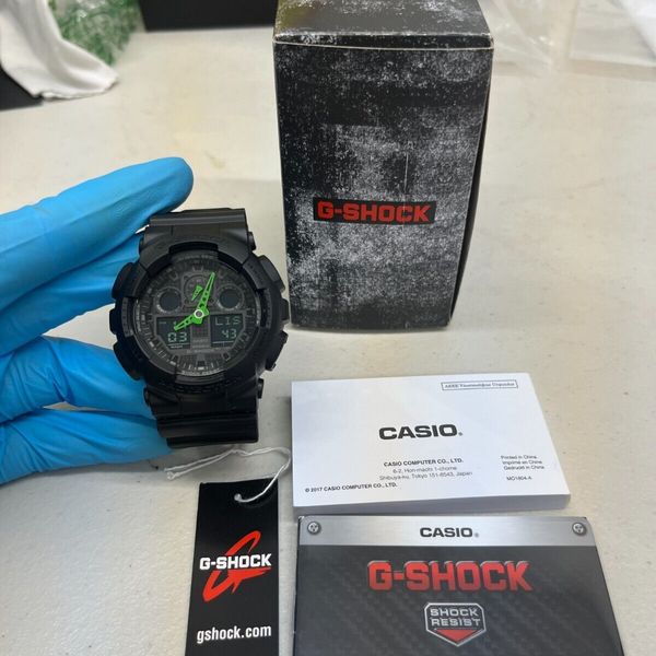 Casio GA100C-1A3 Men's G-Shock Black Ana-Digi Dial Black Resin World Time Watch | WatchCharts ...
