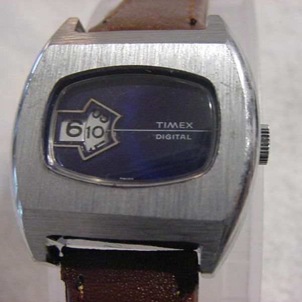 Vintage NOS antique Art Deco / Space Age TIMEX JUMP HOUR mens watch ...