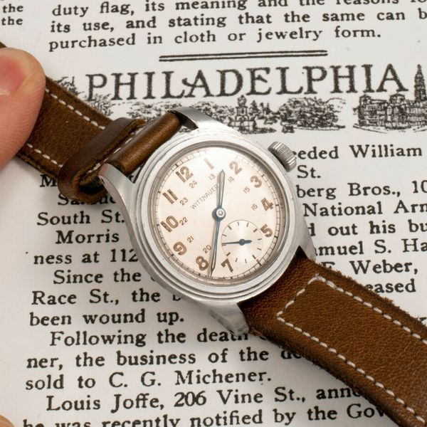 Vintage2 WW2 Wittnauer Military Watch Double Stepped Case SERVICED W ...