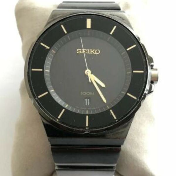 Seiko 7N42 L-0FK0 Quartz Analog Watch Black With Date | WatchCharts ...