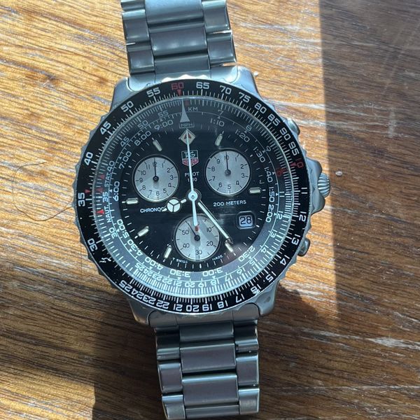 TAG Heuer pilot chronograph 530.306 / CS1111 slide rule pilot’s chrono ...