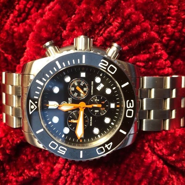 DEEP BLUE SEA RAM 500 CHRONO DIVING WATCH SWISS QUARTZ -MINT CONDITION ...