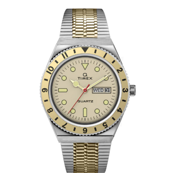 Timex Two Tone Men's Analog Q Reissue Champagne Dial Wrist TW2V18600 ...