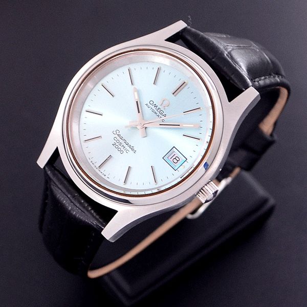 VINTAGE OMEGA SEAMASTER COSMIC 2000 AUTOMATIC SKY BLUE DIAL DATE MEN'S ...