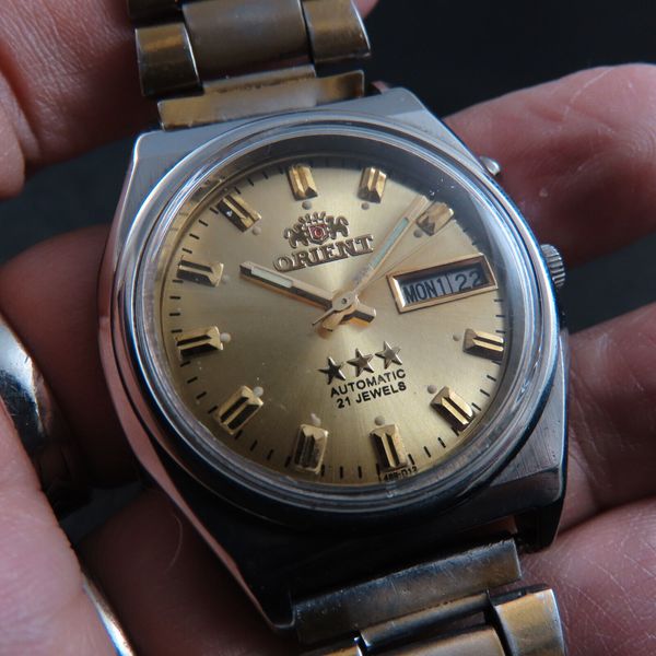 Japan Orient Three Star Oyster Daydate Automatic Men Watch ...