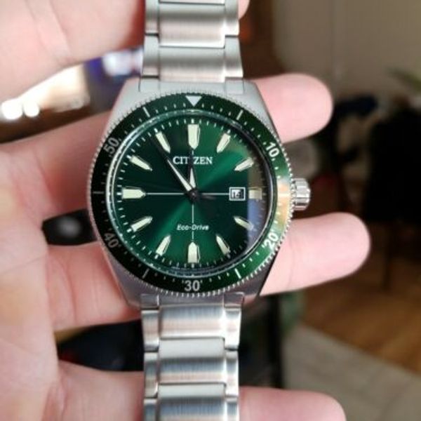 Citizen eco drive brycen emerald green | WatchCharts Marketplace