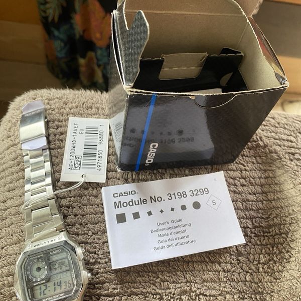 Casio World Time Illuminator Digital Mens Stainless Steel Watch AE ...