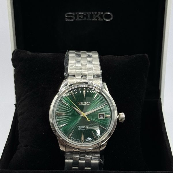Seiko Presage Green Sunburst Dial Automatic Watch â Rare | Full Set ...