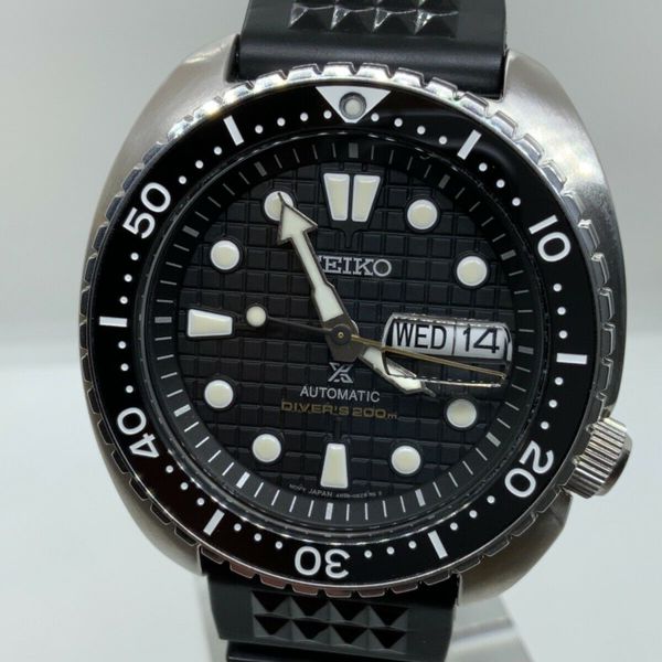 Seiko Men's King Turtle Black Ceramic Bezel SRPE03 200M 45MM Automatic ...