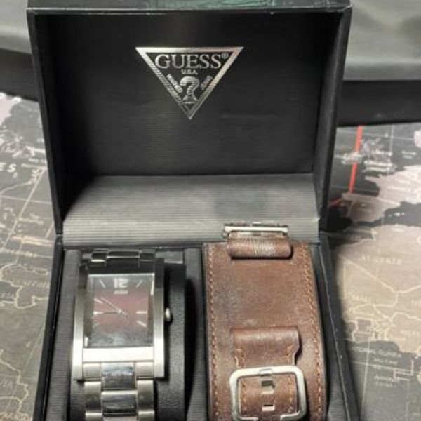 Guess Men's G96047G Brown Dial Stainless Steel Watch With Bracelet And ...