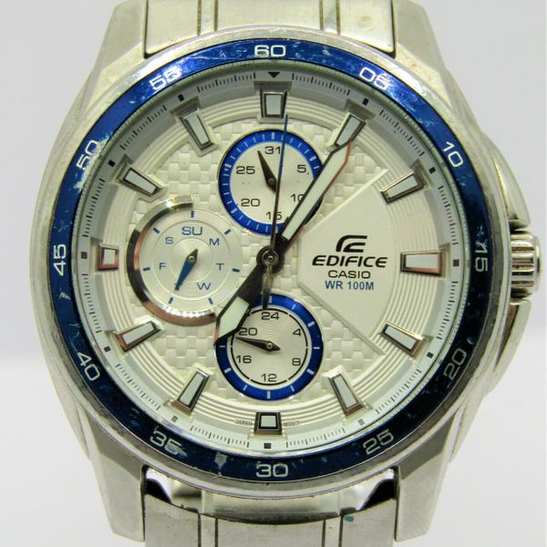 CASIO EDIFICE Chrono Display EF-334 Stainless Steel Gents Quartz Watch WR100M | WatchCharts ...