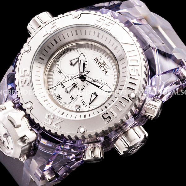 Invicta BOLT ZEUS MAGNUM CHRONOGRAPH ANATOMIC SHUTTER SILVER DIAL GREY ...