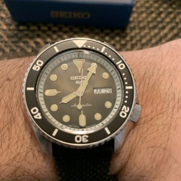 Seiko 5 Sports Black Men's Watch - SRPD95 | WatchCharts