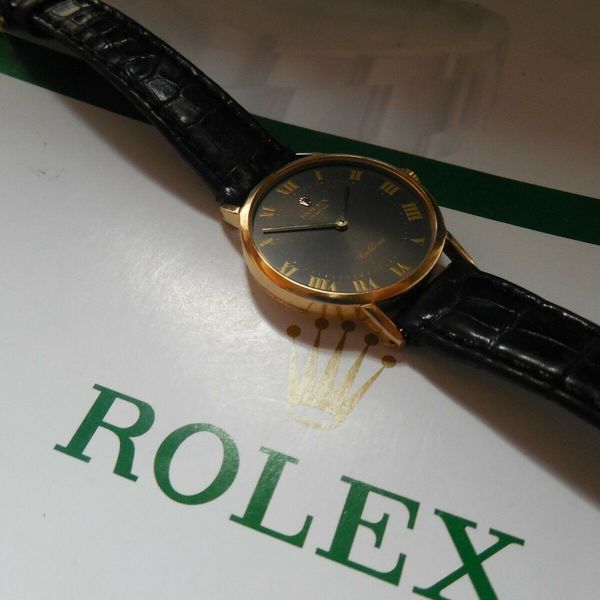 18K SOLID GOLD ROLEX CELLINI REF# 4109 MOVEMENT 1601 MSRP$9995.00 ...