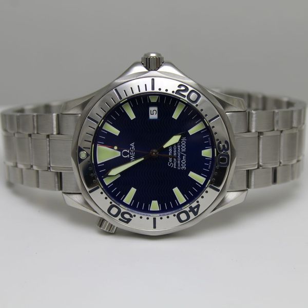 Omega Seamaster Pro 300M SMP 2255.80 Electric Blue 41mm Full Size Automatic - Serviced #2441 ...