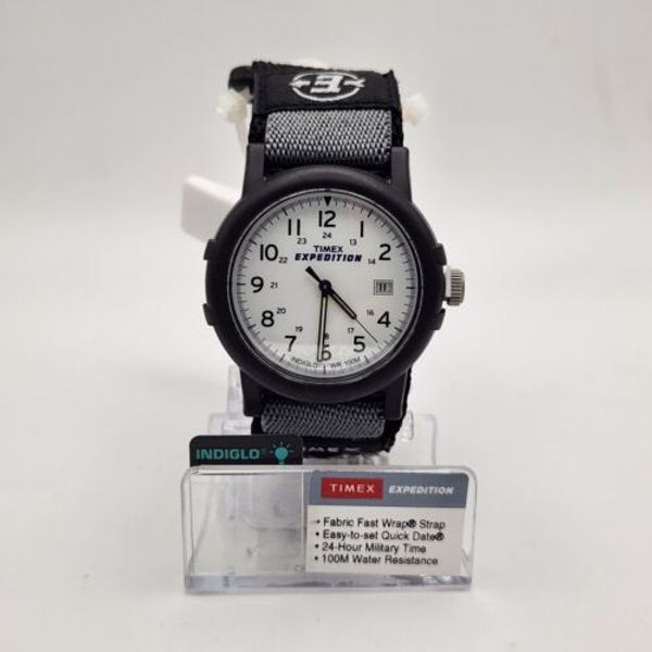 Timex T49713 Men's Expedition Black Nylon Strap Watch Indiglo | WatchCharts Marketplace