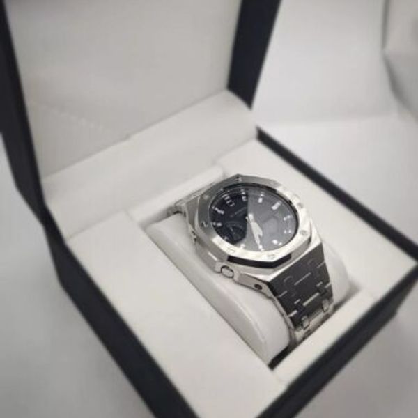 Custom Casio G-Shock GA-2100, CasiOak, Silver, AP Gen 5 Mod- Men's ...