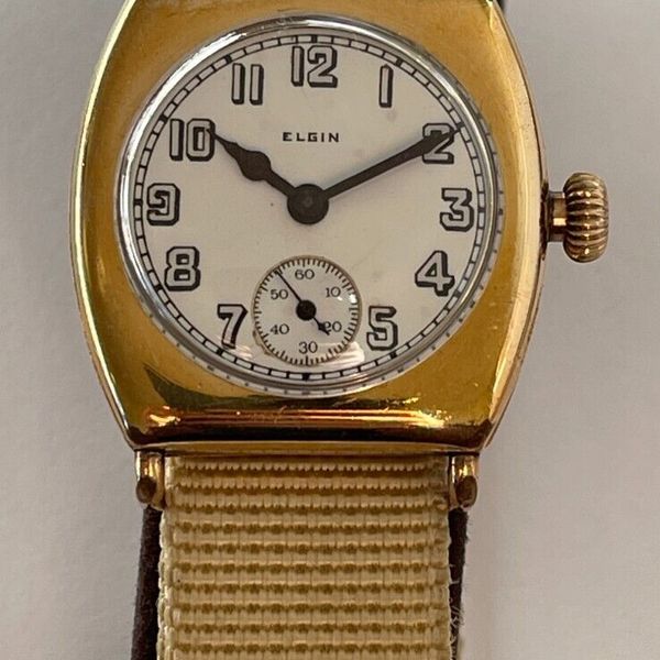 Antique Elgin Trench Watch Illinois Watch Case ELGIN GIANT USA ...