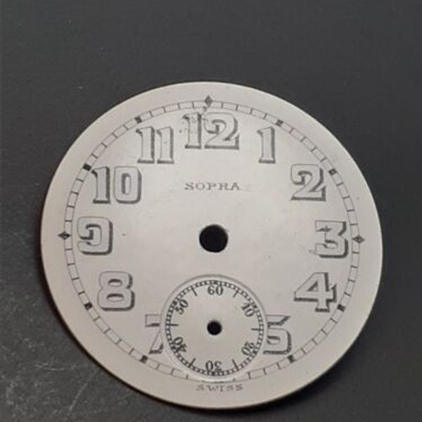 Porcelain Enamel Dial WW1 Trench Watch Dial Excellent Shape "Sophra ...