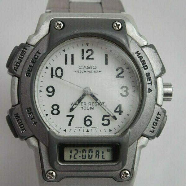 Vintage watch CASIO ILLUMINATOR 2315 AQ-150W Water Resist 100M Japan ...