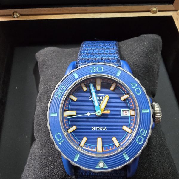 Shinola The Sea Creatures 40mm Blue Watch | WatchCharts Marketplace