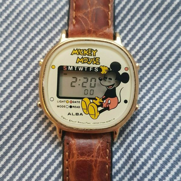 Vintage Seiko Alba Gold Disney Mickey Mouse Digital Watch | WatchCharts