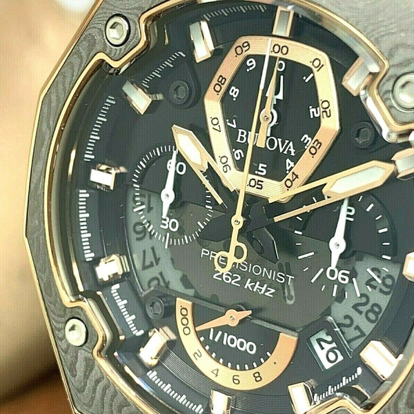 Bulova Men's Watch Precisionist X 98B356 Special Edition Brown Leather ...